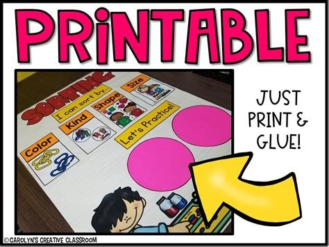 sorting anchor chart classifying anchor chart with sorting cards