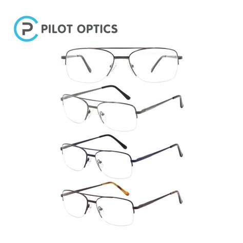 Pilot Optics 2023 Round Metal Oversized Double Bridge Optical Frames