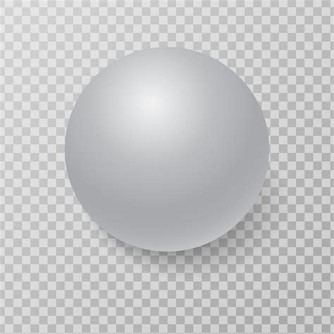 Premium Vector 3d White Sphere Ball With Realistic Light And Shadow