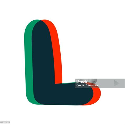 스테레오 효과가 있는 문자 L 로고 모든 디스코 레이블 Dj 로고 일렉트로 뮤직 포스터 밝은 아이덴티티 등에 사용하기에 적합합니다 Dj에 대한 스톡 벡터 아트 및 기타