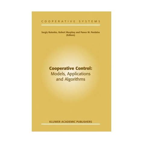 libro cooperative control models applications and algorithms en