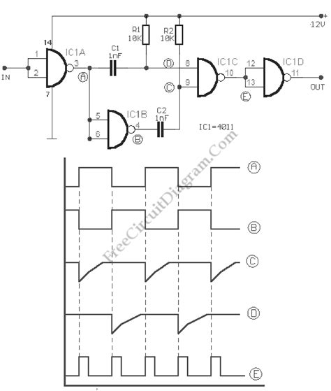 Frequency Doubler With 4011 Electronic Circuit Diagram