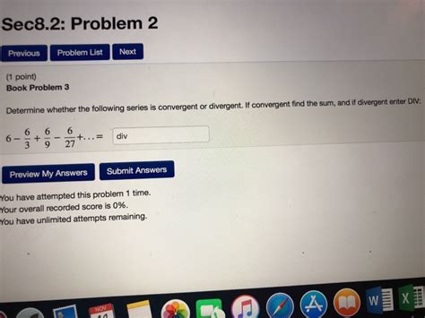 Solved Sec82 Problem 2 Previous Problem Listnext 1 Point