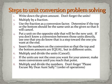 PPT Unit Conversion Factors PowerPoint Presentation Free Download ID