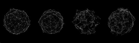 Premium Vector Set Of Abstract Spheres From Points And Lines Network Connection Structure Big