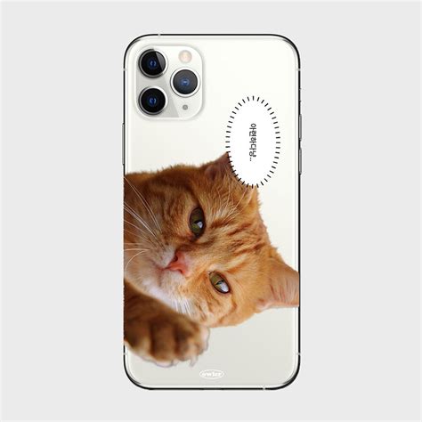Made 아련한 냥이 귀여운 고양이 실사 병맛 투명 아이폰케이스 감도 깊은 취향 셀렉트샵 29cm