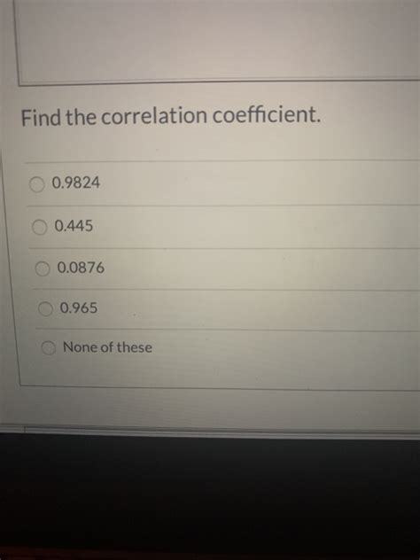 The Absolute Value Of The Correlation Coefficient Chegg Com