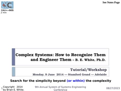 Pdf On Principles Of Complex Systems Engineering Complex Systems Made