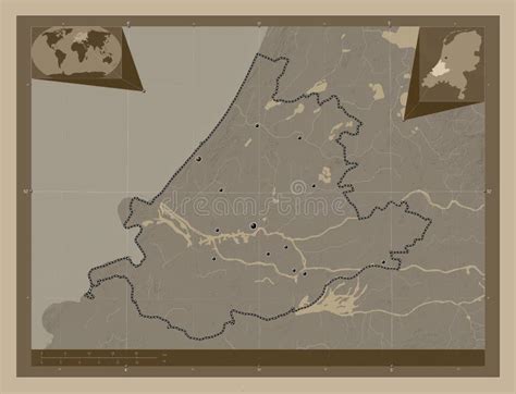 Zuid Holland Netherlands Sepia Major Cities Stock Illustration Illustration Of Atlas Earth