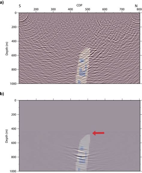 8 Migrated Sections And A Vertical Slice Of The Velocity Model With