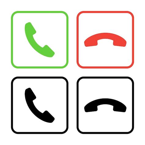 Premium Vector Phone Call Accept And Decline Squares