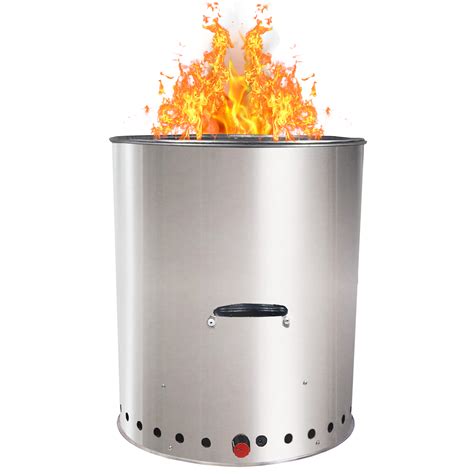 Febtech Portable Smokeless Fire Pit With Cooking Stand Dual Purpose