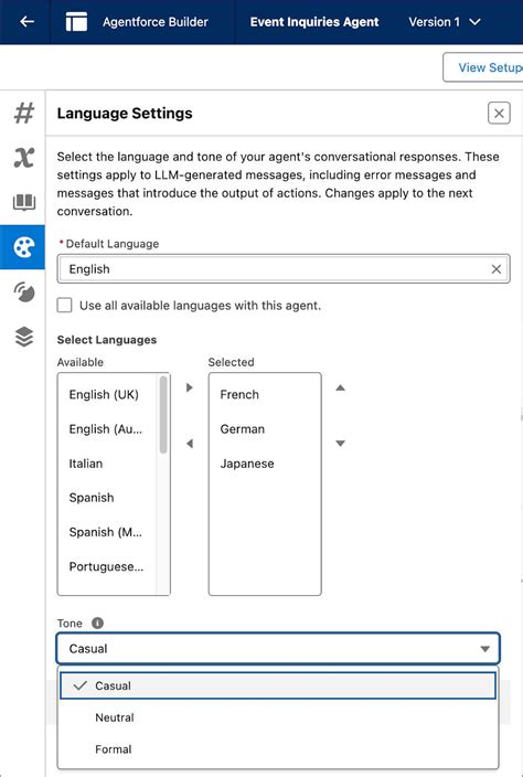 Customizing Agent Settings For Effective Interactions