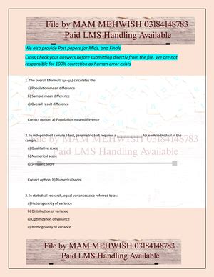 SOC101 Midterm Grand Solved Quiz LMS Handling Service Are Available PAID Assignment QUIZ