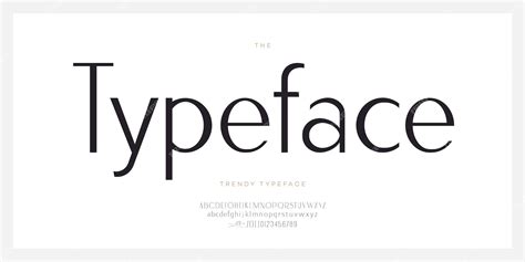 Premium Vector Elegant Font Sans Serif Style Modern Typography Letters And Number Uppercase
