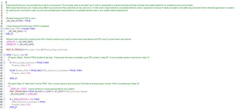 Pid Structured Text Program Example