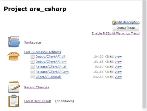jenkins test result trend graph only appears when project is disabled