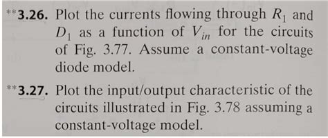 Solved 326 Plot The Currents Flowing Through R1 And D1 As