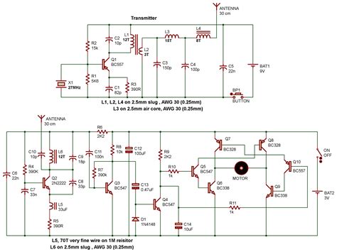 27mhz Transmitter And Receiver Circuit Diagram