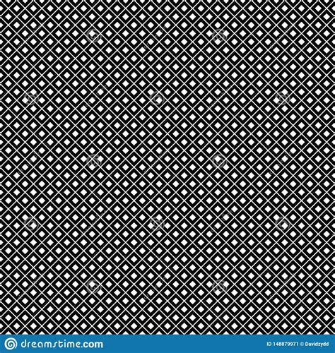 Geometrical Black And White Seamless Square Pattern Background Stock Vector Illustration Of