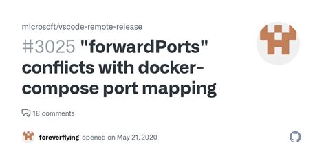 Forwardports Conflicts With Docker Compose Port Mapping · Issue 3025 · Microsoftvscode