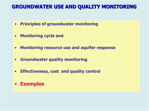 Ppt Enhancing Groundwater Management Through Effective Monitoring