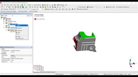 How To Give Symmetry In Ansys Workbench Planar Symmetry Youtube