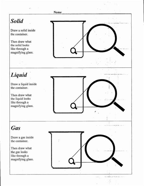 Solid Liquid Gas Worksheet Proworksheet