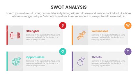 Premium Vector Swot Analysis Concept With For Infographic Template Banner With Rectangle Box