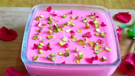 Rose Milk Pudding Recipe No Bake Eggless Milk Pudding Dessert