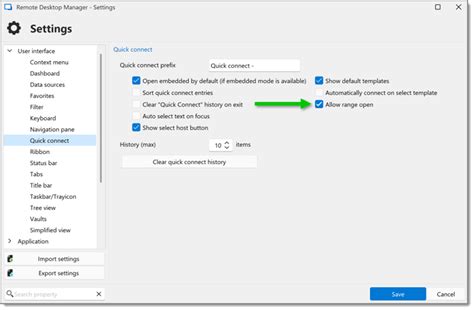 Allow Range Open Devolutions Documentation