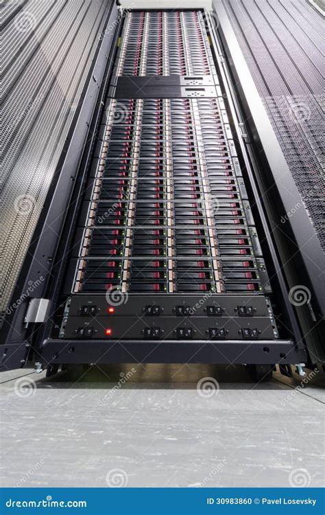Data Server In Big Rack Stock Photo Image Of Megaphone
