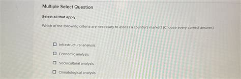 Solved Multiple Select Questionselect All That Applywhich Of