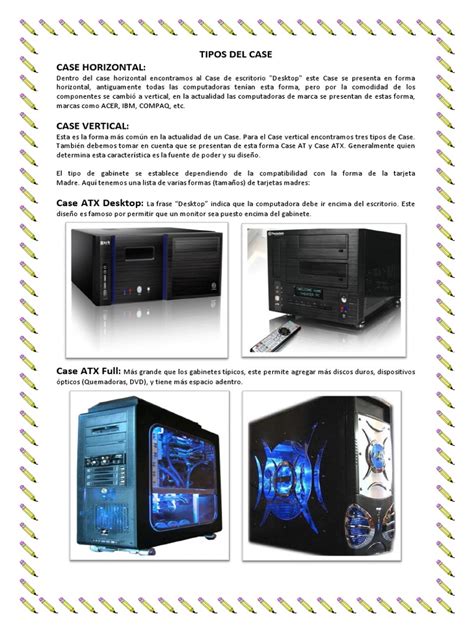 Tipos Del Case Pdf Computadora De Escritorio Equipo De Oficina
