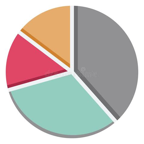 Circular Chart Infographic Color Isolated Vector Icon Which Can Be Easily Modified Stock