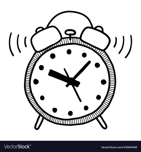 Vintage Table Clock Isolated On White Background Vector Image