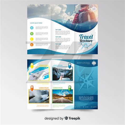 دانلود وکتور قالب بروشور سه گانه سفر دانلود رایگان فایل لایه باز، Psd، وکتور، لوگو و موکاپ