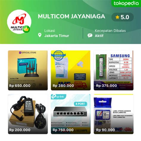 Toko Multicom Jayaniaga Online Produk Lengkap And Harga Terbaik Tokopedia