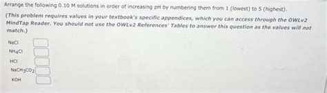 Solved A 10 0mL Sample Of An HCl Solution Has A PH Of 2 00 Chegg Com