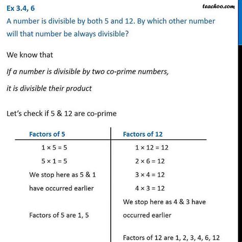 Ex 3 4 6 A Number Is Divisible By Both 5 And 12 By Which Other