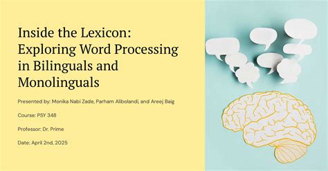 Inside The Lexicon Exploring Word Processing In Bilinguals And