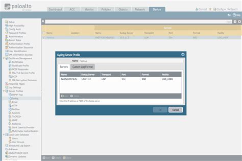 Configure PaloAlto Firewalls Forward Syslog Firewall 57 OFF