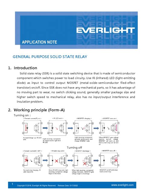 General Purpose Solid State Relay Application Note En Ver10 Pdf Mosfet Light Emitting Diode