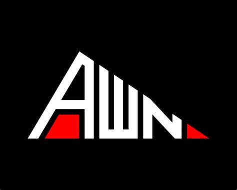 Premium Vector Triangle Shape Awn Letter Logo Design
