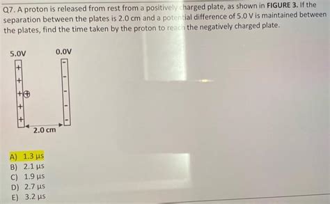 Solved Q A Proton Is Released From Rest From A Positively Chegg Com