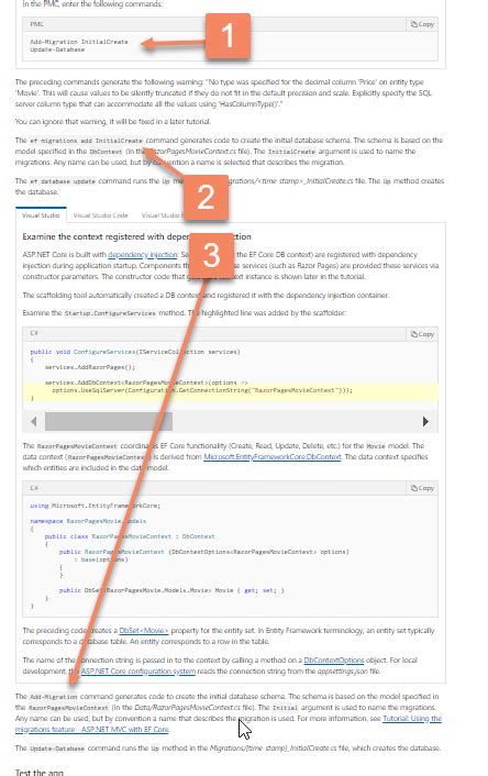 Ef Commands Mentioned But Not Used · Issue 14638 · Dotnetaspnetcore