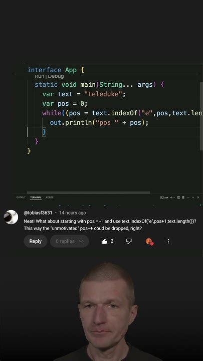 nicer leaner scanning a string with indexof java shorts coding