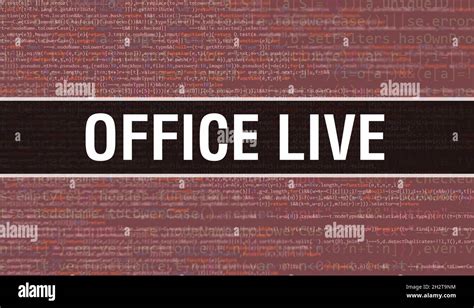 Office Live With Digital Java Code Text Office Live And Computer Software Coding Vector Concept
