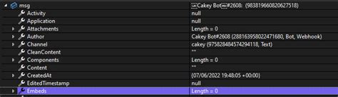 Bug Slash Command Messages Have No Embeds Attached Issue