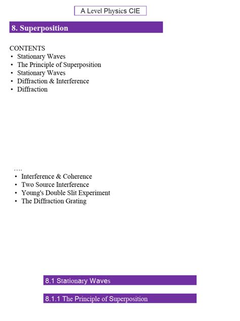 Stationary Waves Pdf Diffraction Wavelength